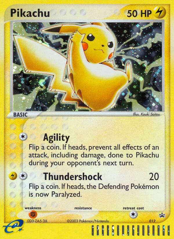 Check de actuele waarde van je Pikachu kaart uit de Nintendo Black Star Promos set.