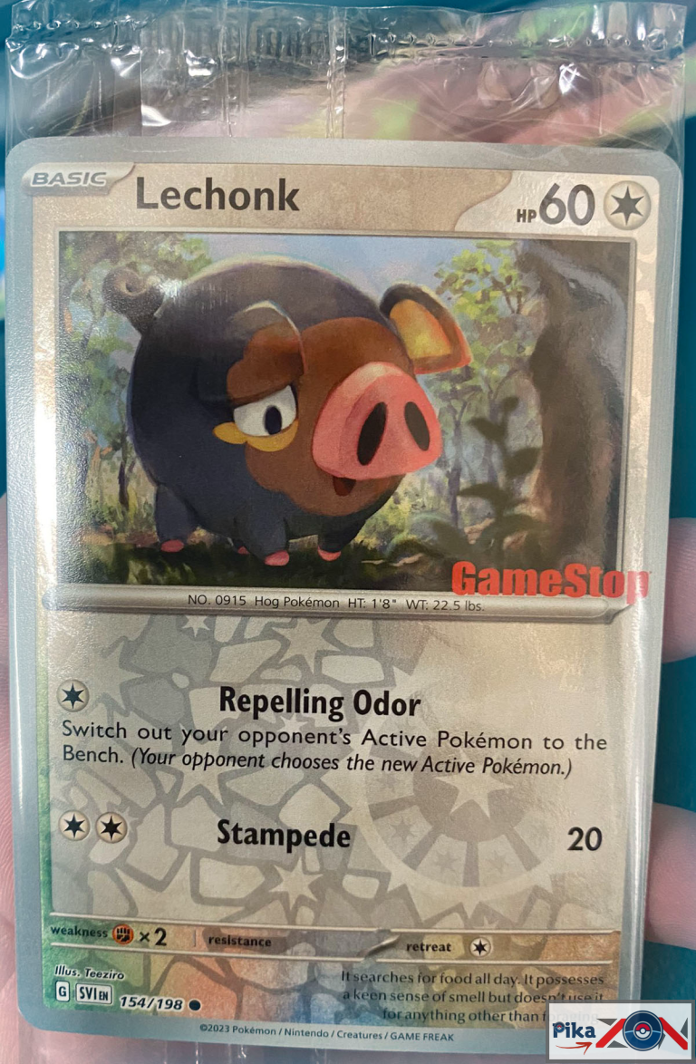 Gamestop Lechonk-advertentie voor "Scarlet and Violet", gewijzigd in ...